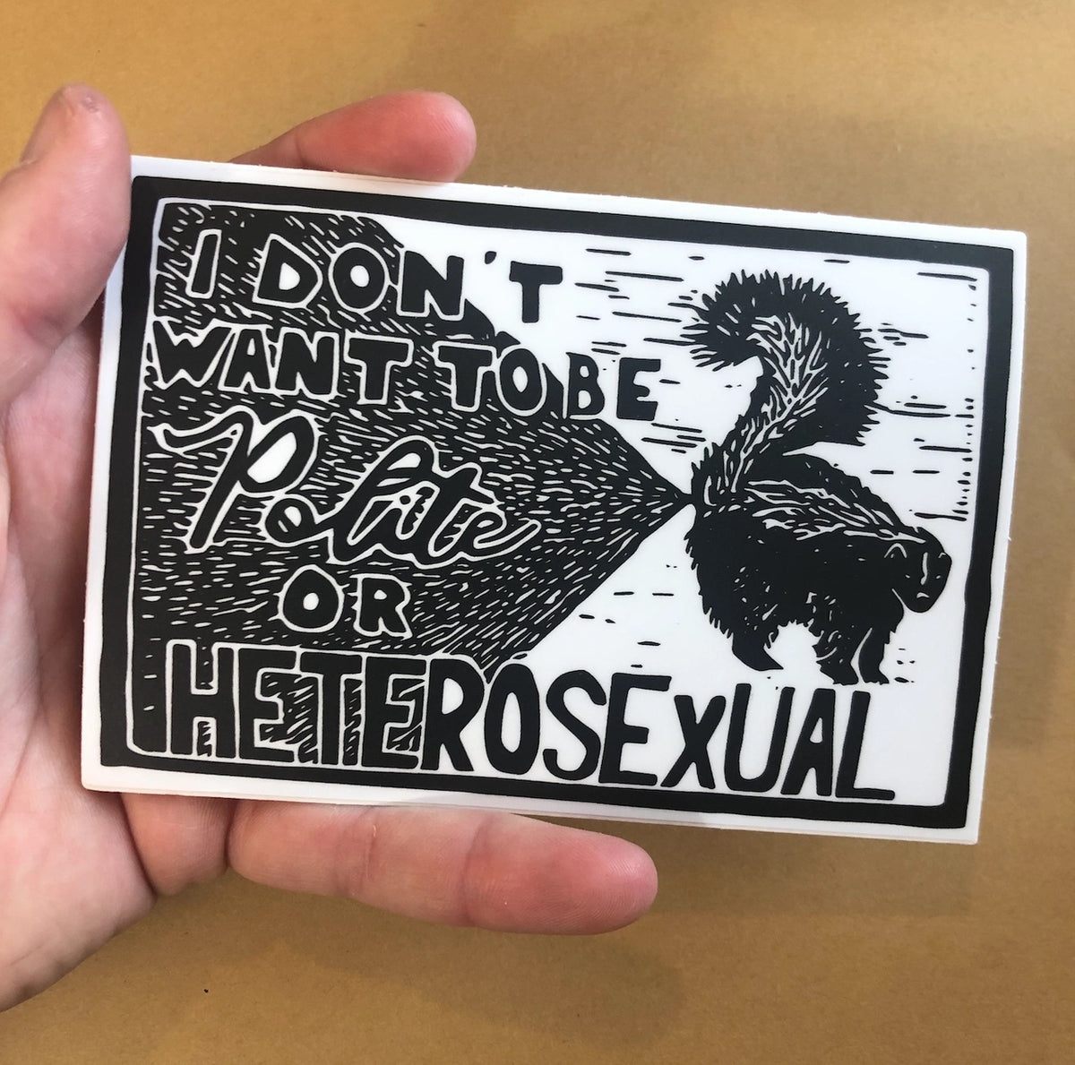 Sassy Skunk Sticker – Burning Books