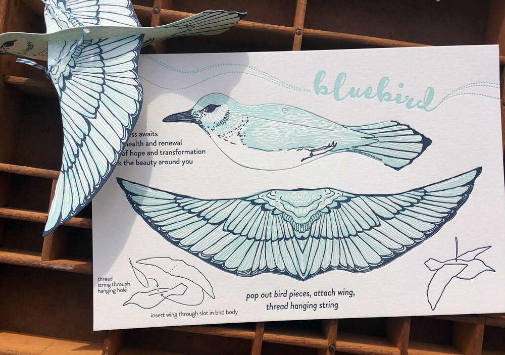 Bluebird Pop-Out Card – Burning Books
