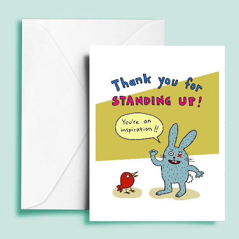 Thank You for Standing Up Greeting Card – Burning Books